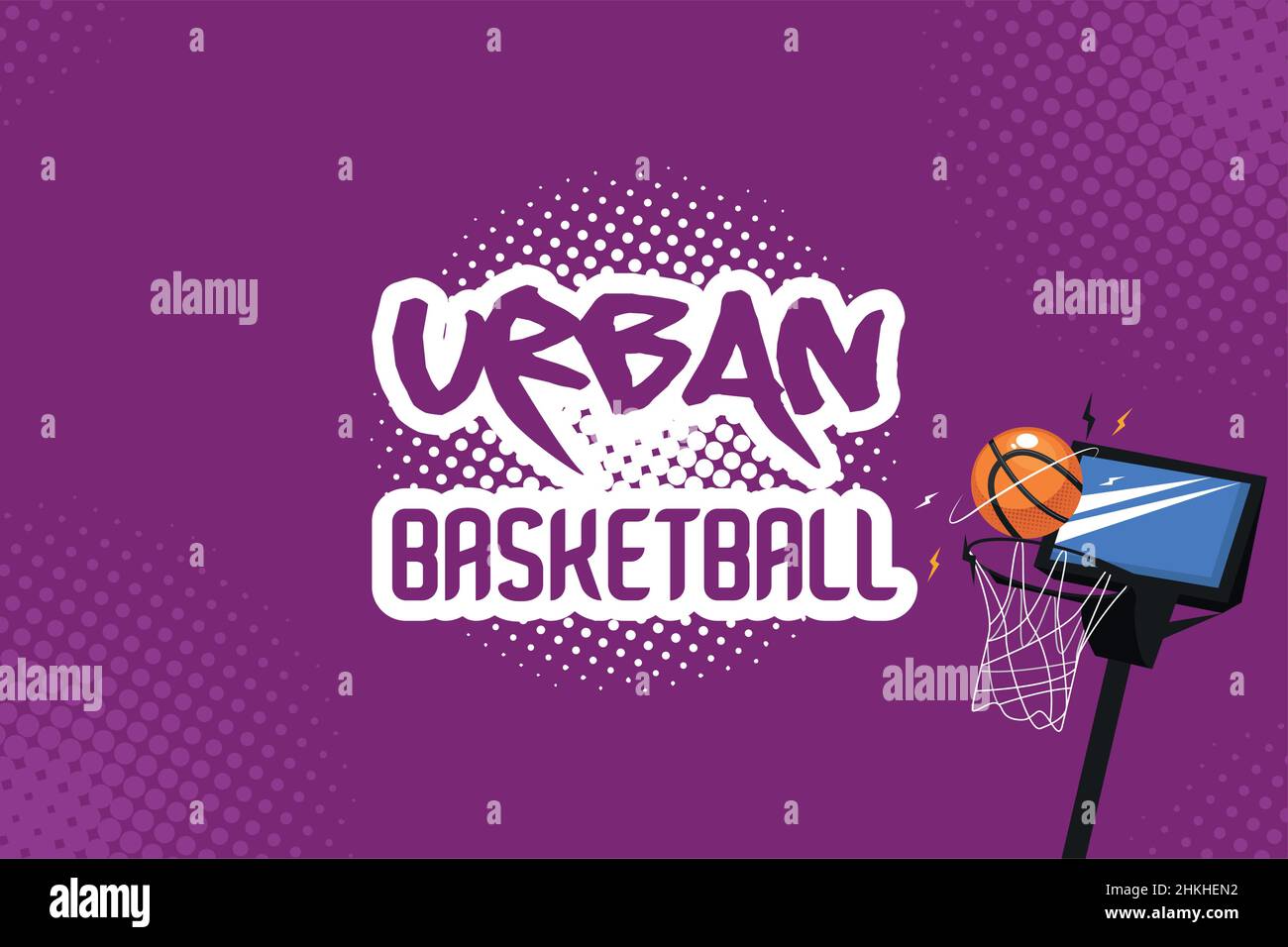 urban basketball lettering with point Stock Vector Image & Art - Alamy