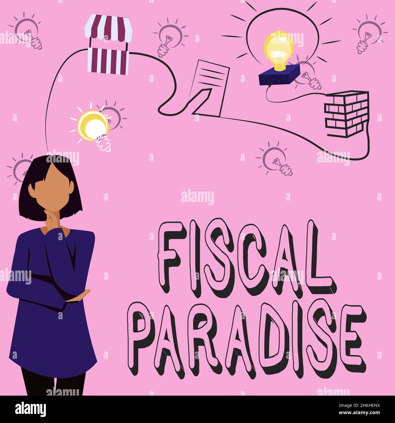 Text showing inspiration Fiscal Paradise. Internet Concept The waste of ...