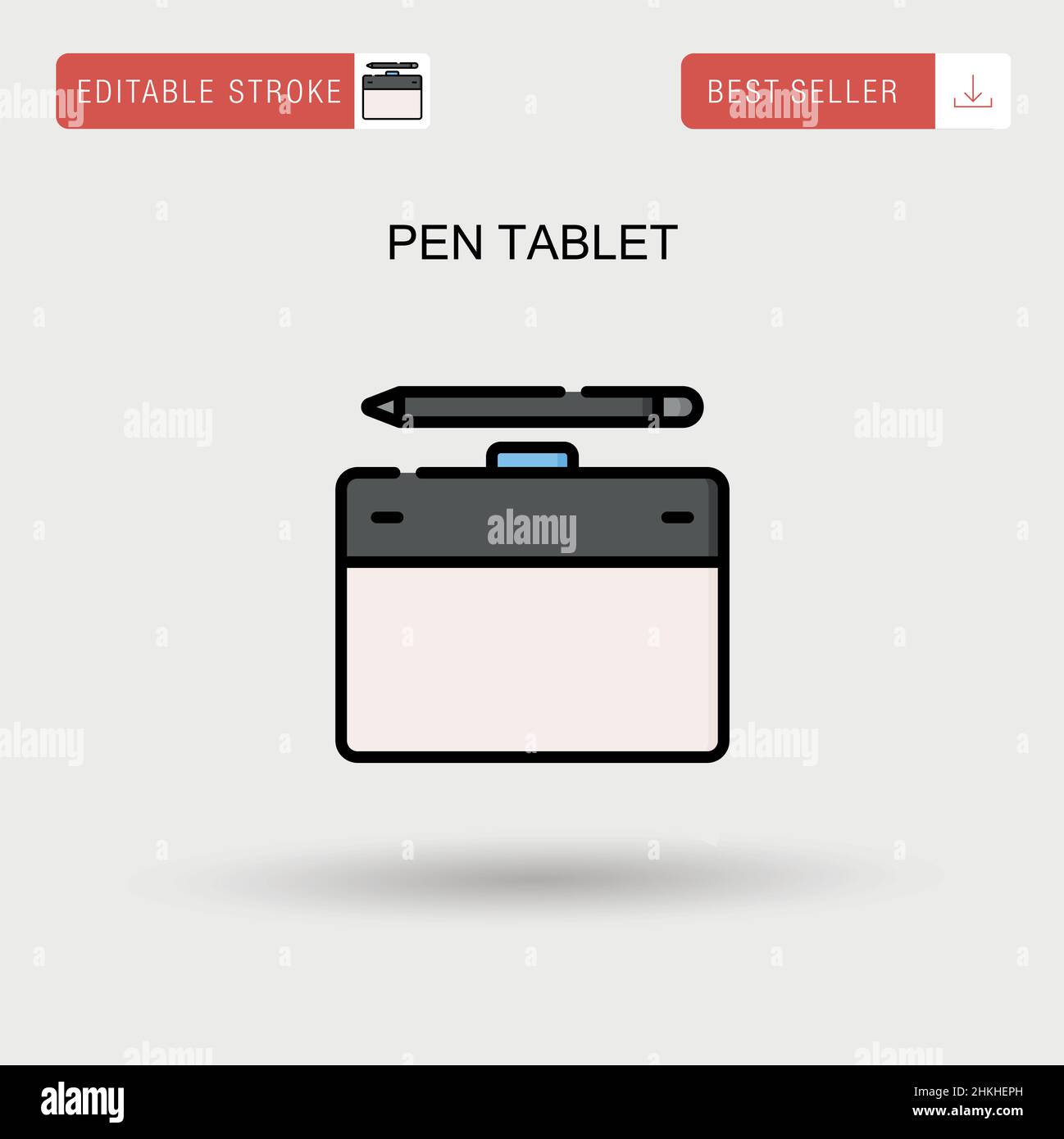 Pen tablet Simple vector icon Stock Vector Image & Art - Alamy