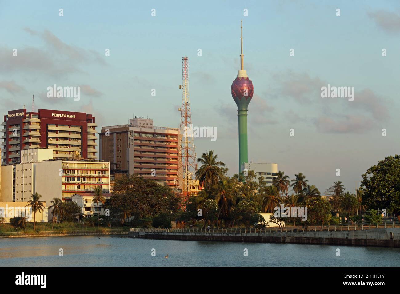 Lotus Tower on the skyline of Colombo in Sri Lanka Stock Photo - Alamy