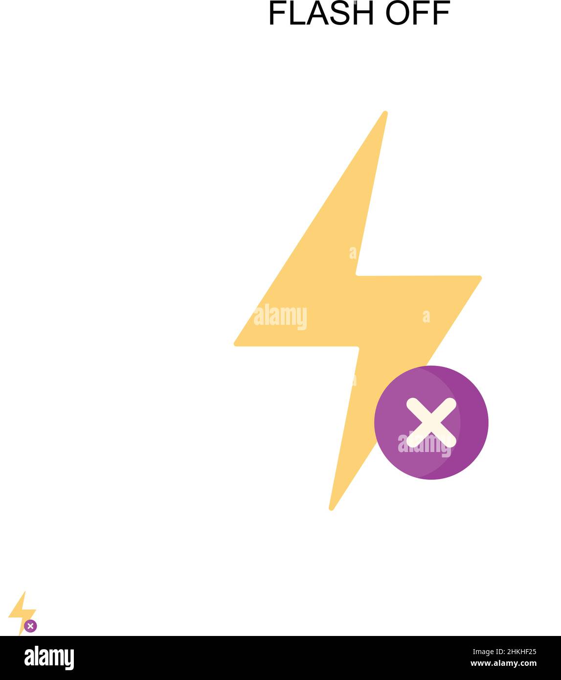 Flash off Simple vector icon. Illustration symbol design template for ...
