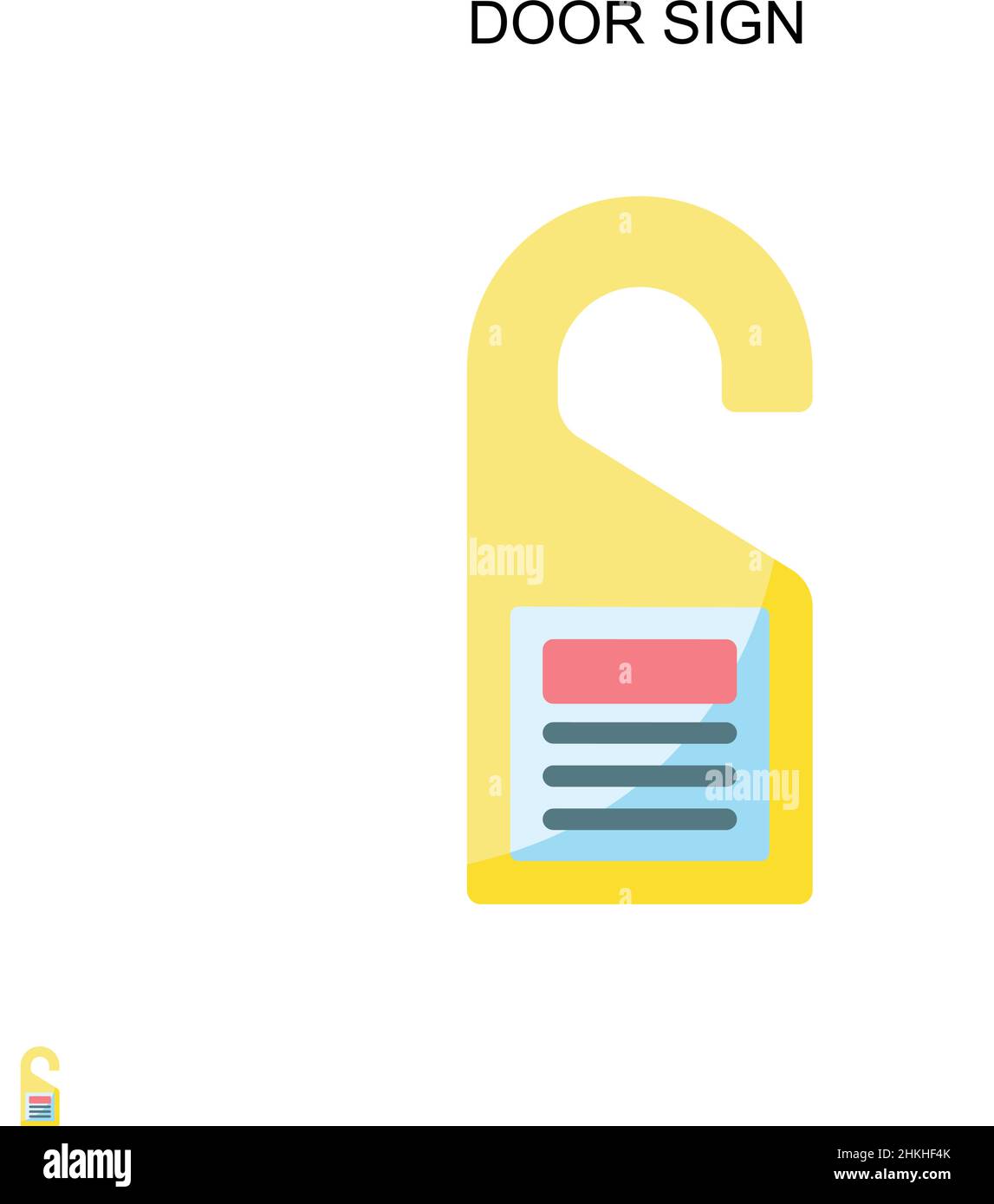 Door sign Simple vector icon. Illustration symbol design template for ...