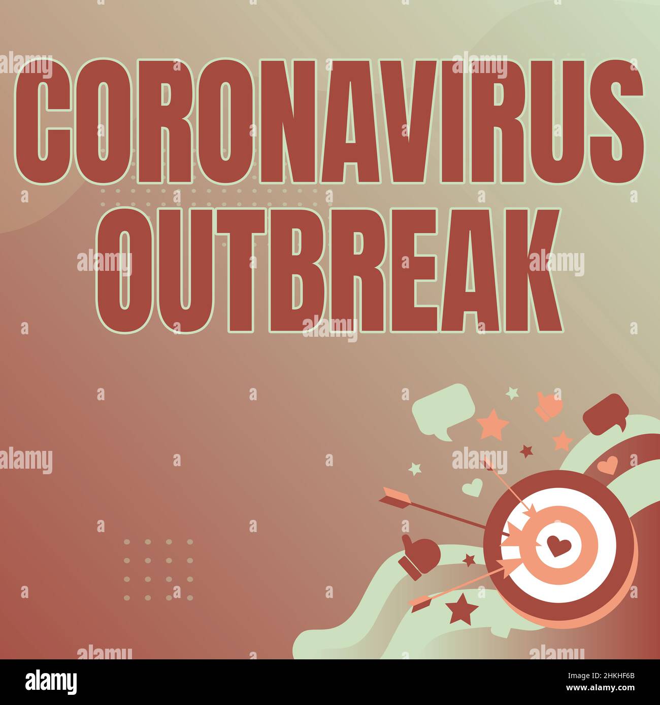 Text sign showing Coronavirus Outbreak. Word for infectious disease ...