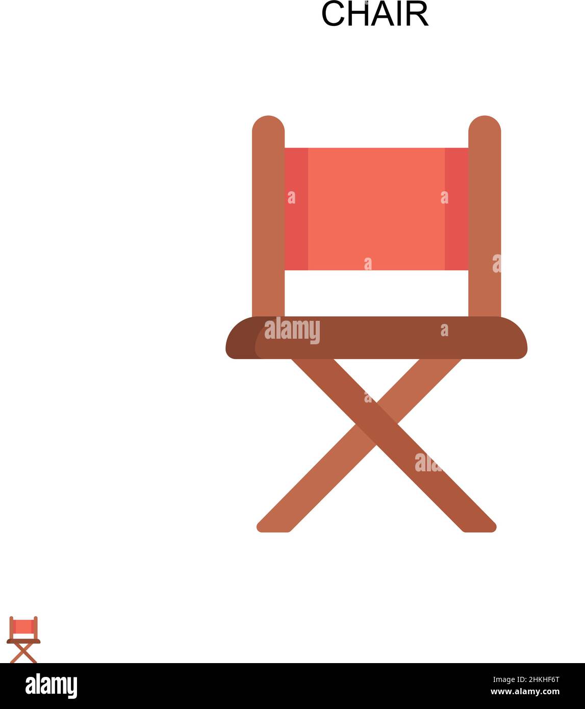 Chair Simple vector icon. Illustration symbol design template for web ...