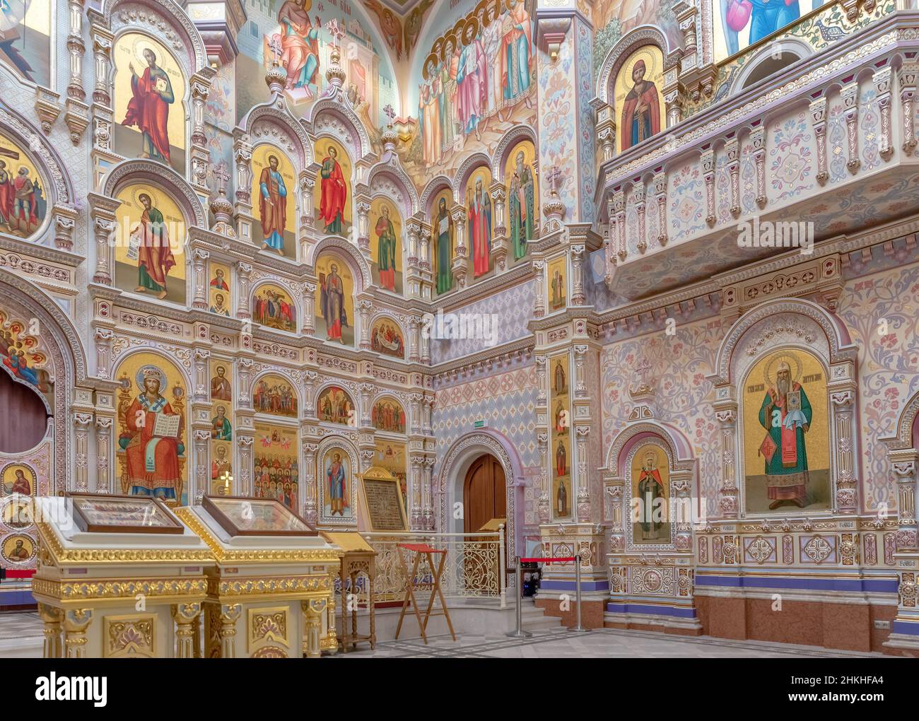 MINSK, BELARUS - November 08, 2019 Inside of All saints church In Minsk ...