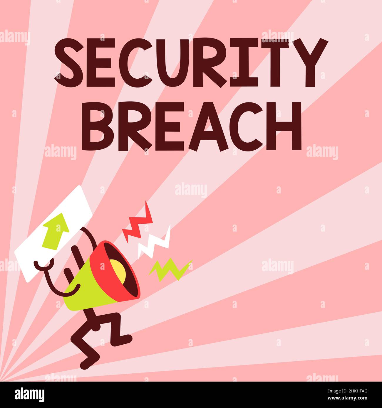 Handwriting text Security Breach. Internet Concept incident that ...