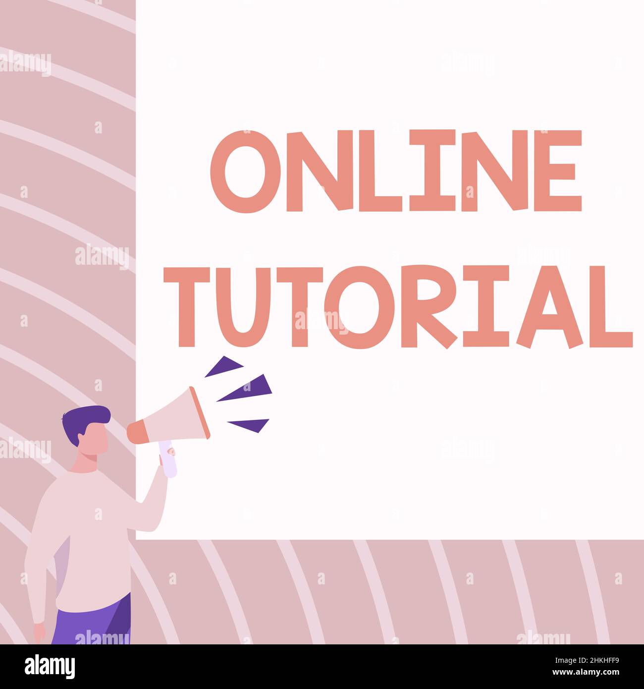 Handwriting text Online Tutorial. Business showcase process of tutoring ...
