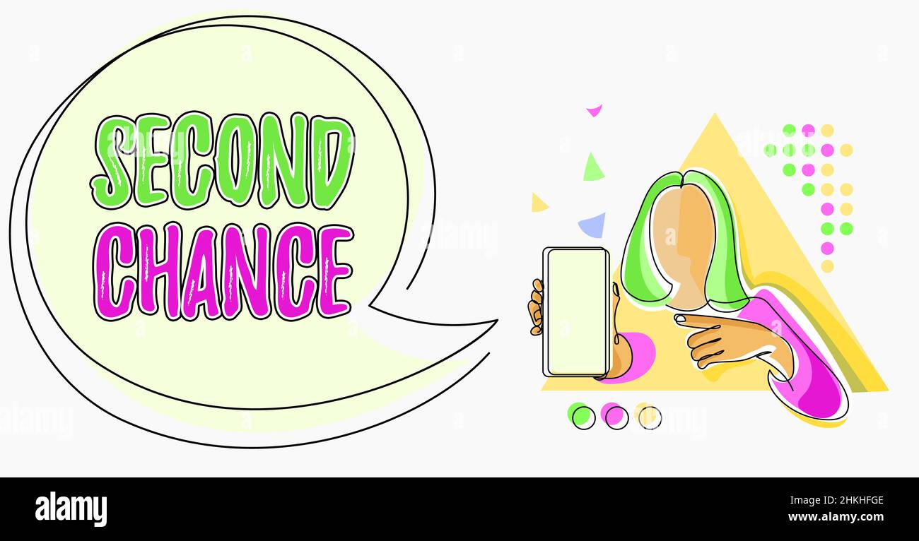 Handwriting text Second Chance. Business overview Giving another shot ... Handwriting text Second Chance. Business overview Giving another shot ...
