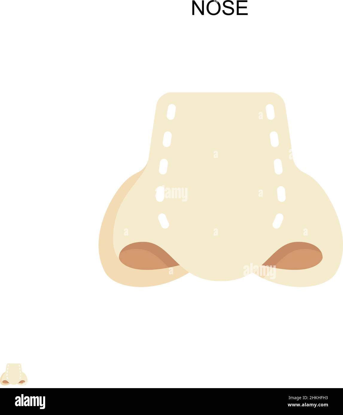 Nose Simple vector icon. Illustration symbol design template for web ...