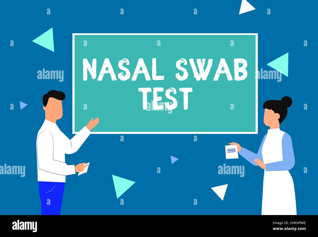 Text sign showing Nasal Swab Test. Business overview diagnosing an ...