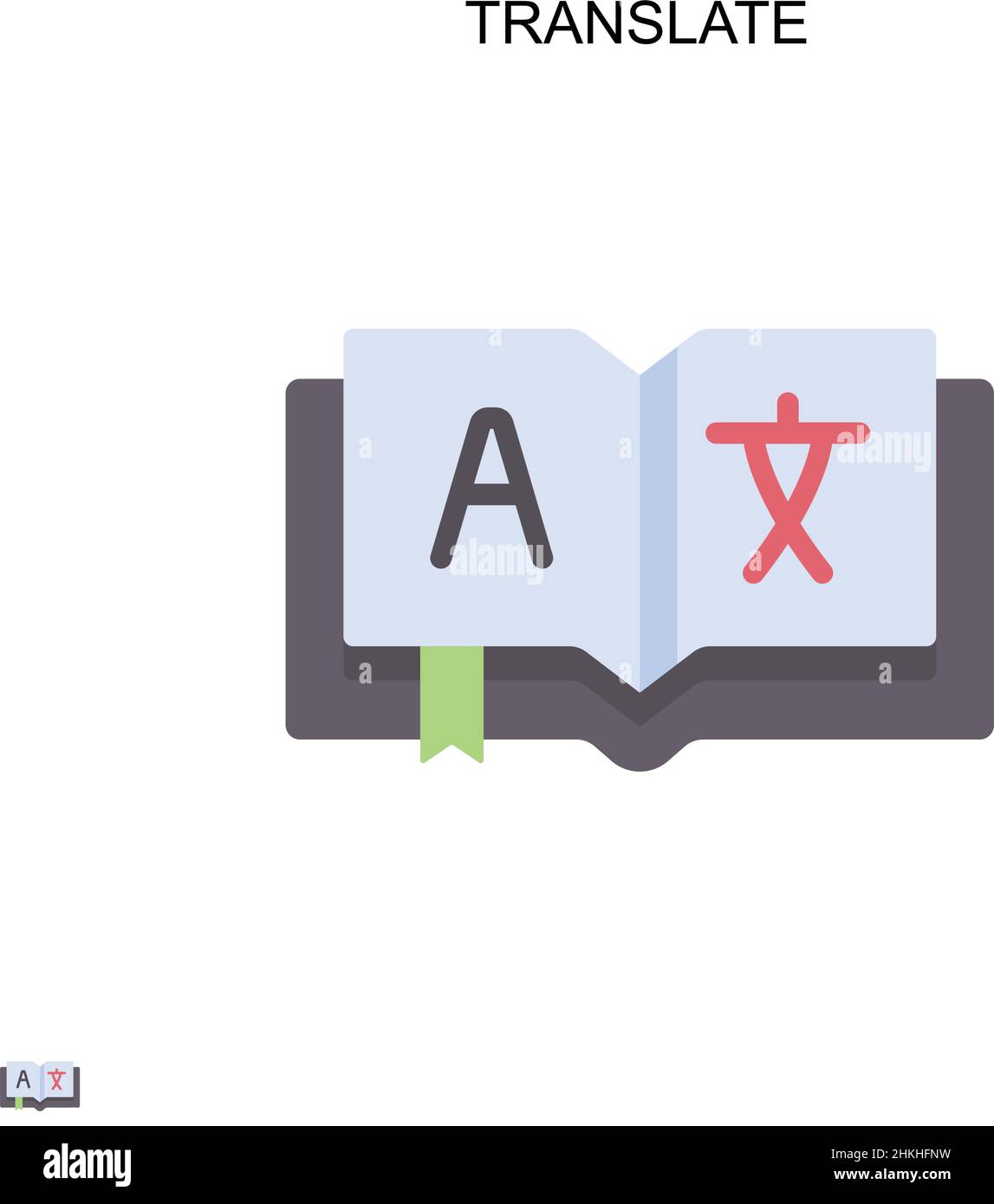 Translation dictionary icon hi-res stock photography and images - Alamy