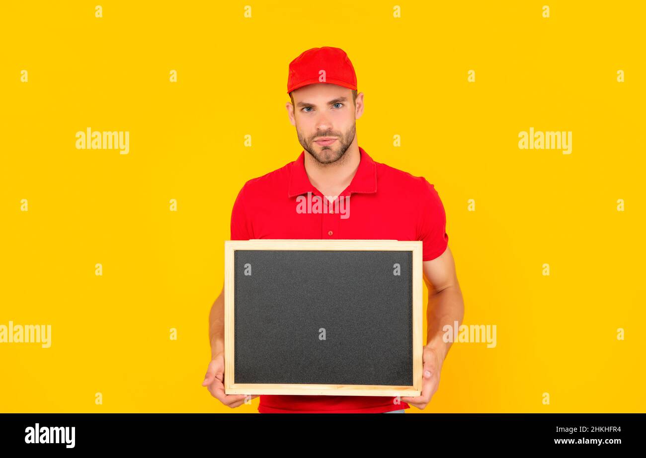 guy make announcement. male behind chalkboard. place for useful ...