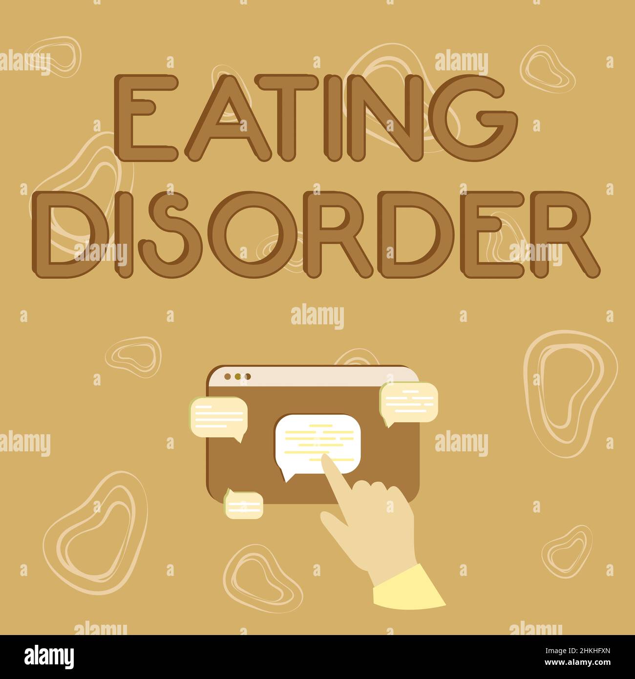 Text sign showing Eating Disorder. Business overview characterized by ...