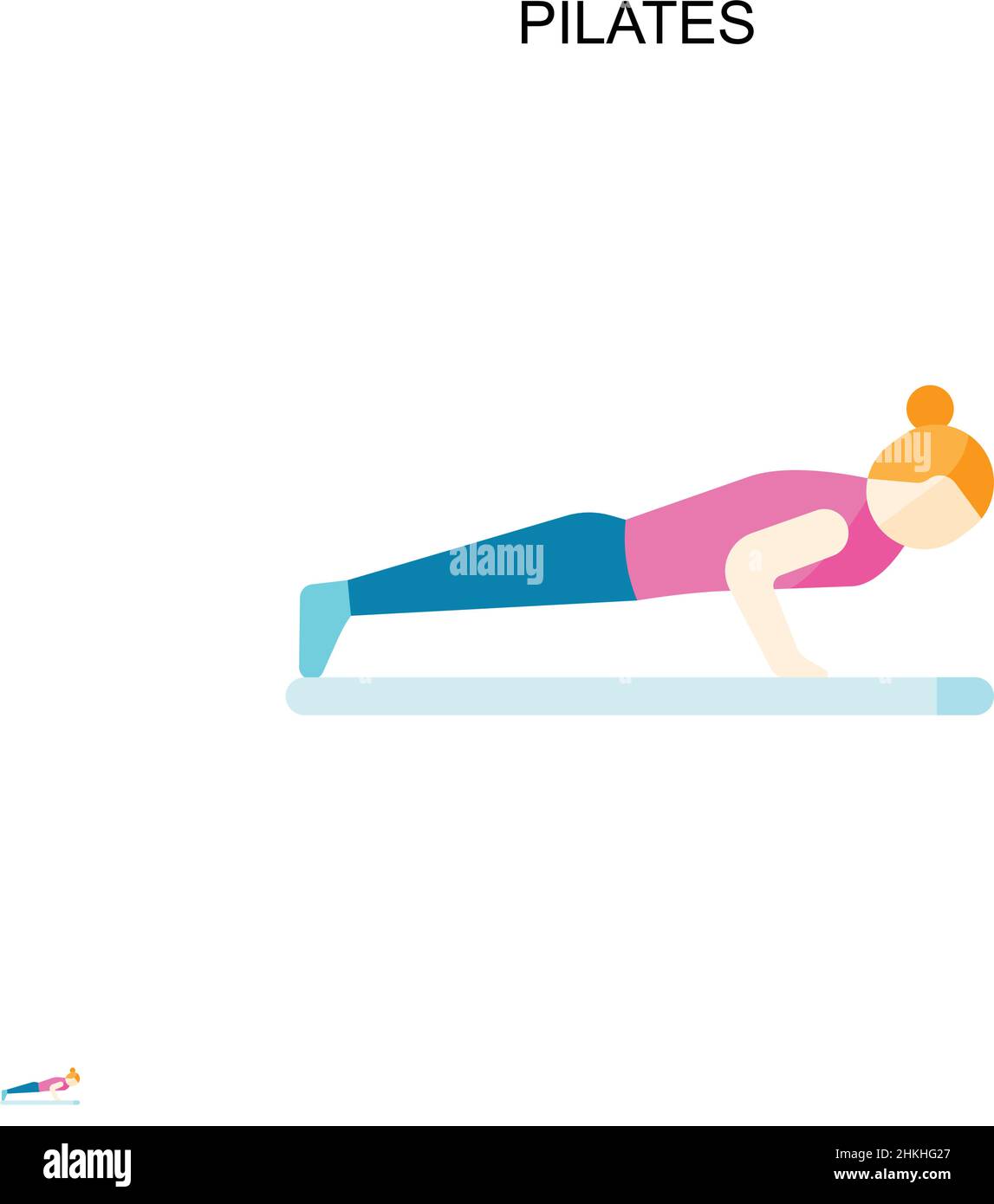 Pilates Simple vector icon. Illustration symbol design template for web ...