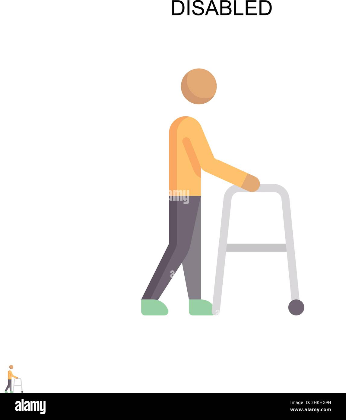 Disabled Simple vector icon. Illustration symbol design template for ...