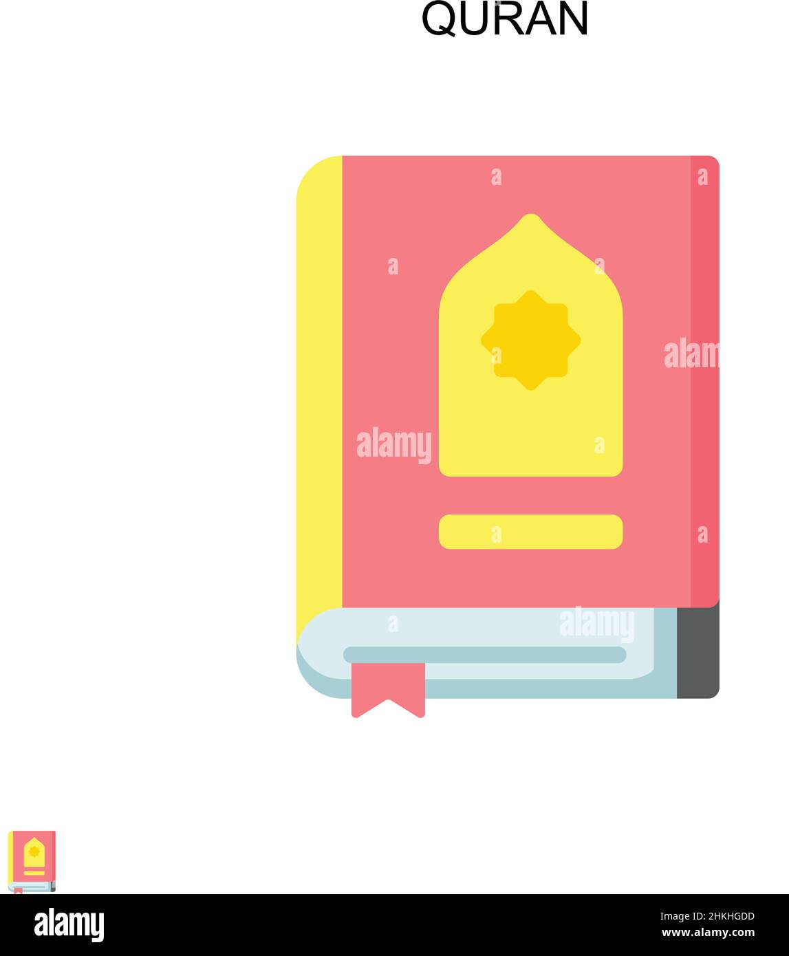 Quran Simple vector icon. Illustration symbol design template for web ...