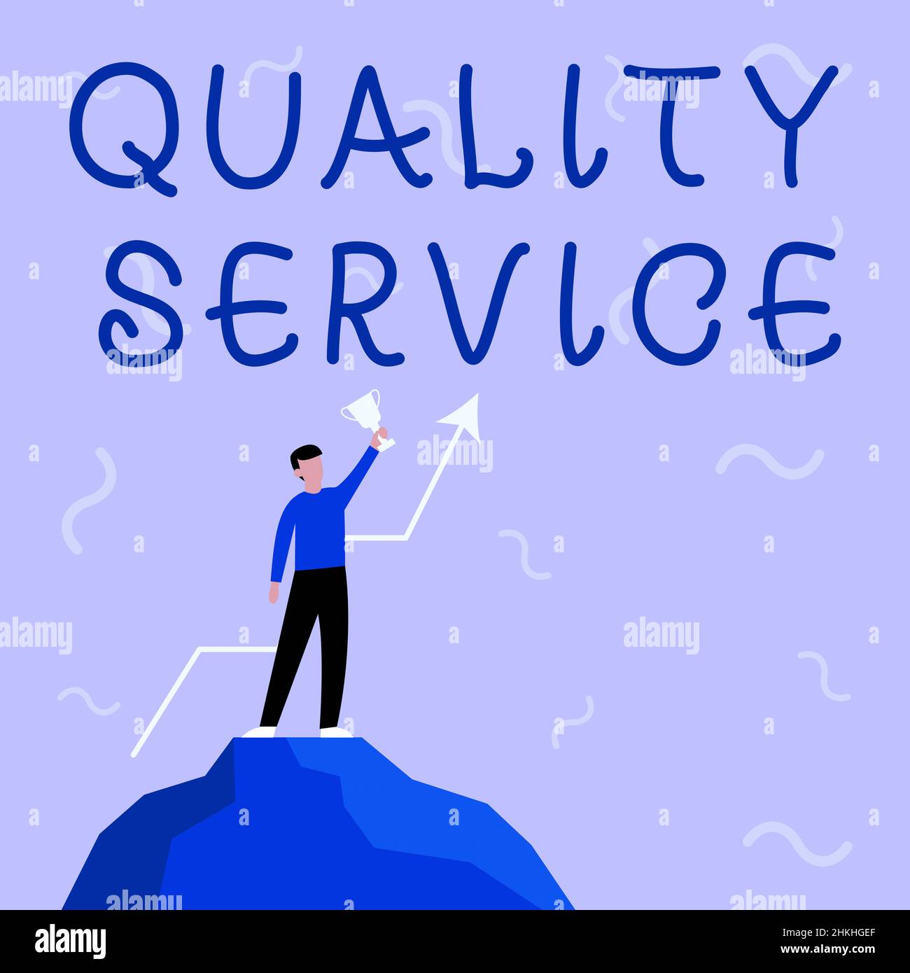 Inspiration showing sign Quality Service. Business idea how well ...