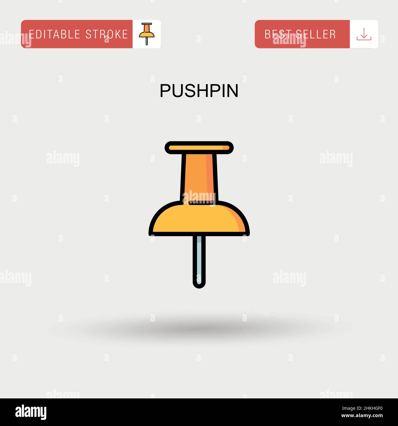 Pushpin Icon Flat
