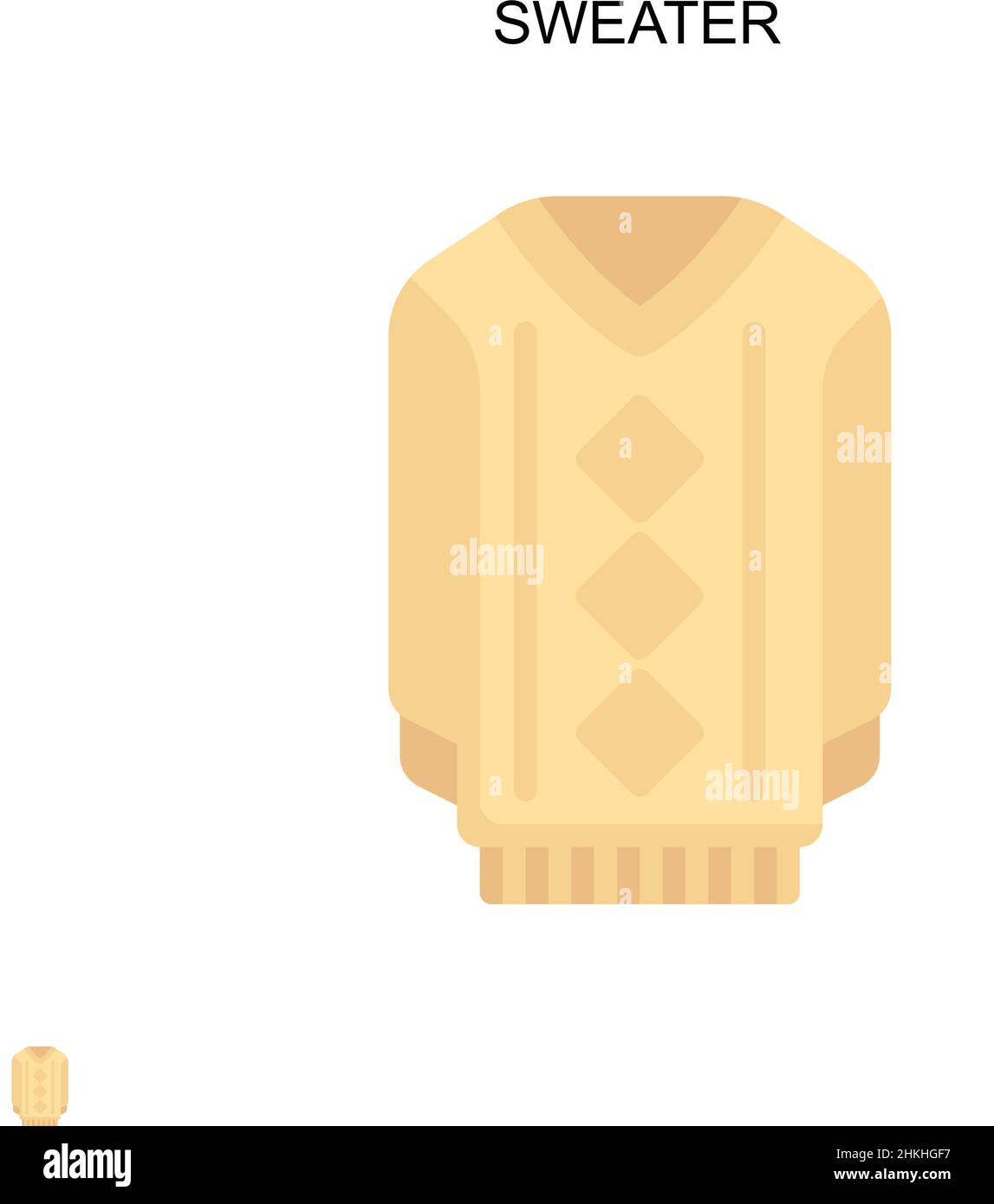 Sweater Simple vector icon. Illustration symbol design template for web ...