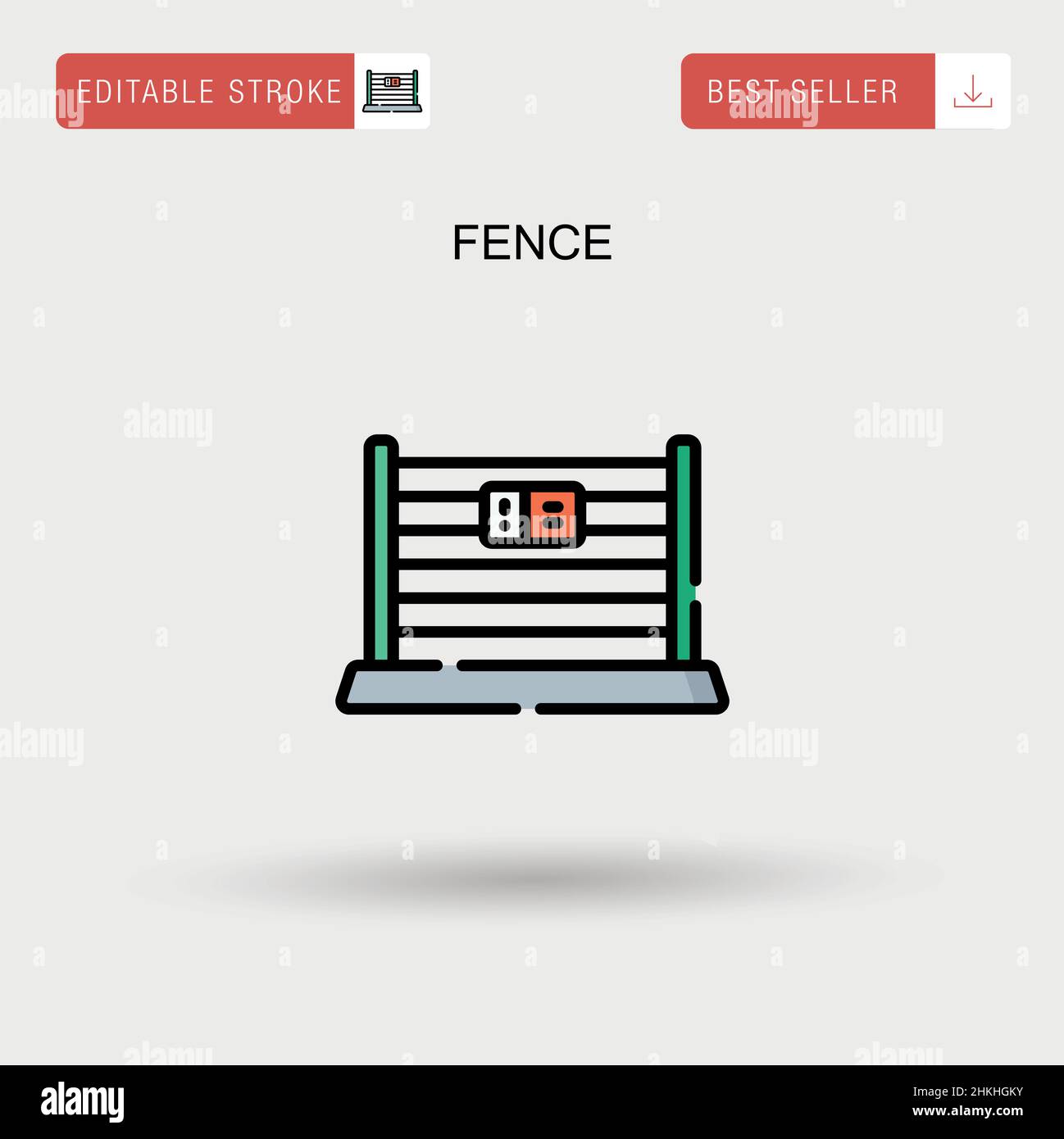 Fence Simple vector icon Stock Vector Image & Art - Alamy