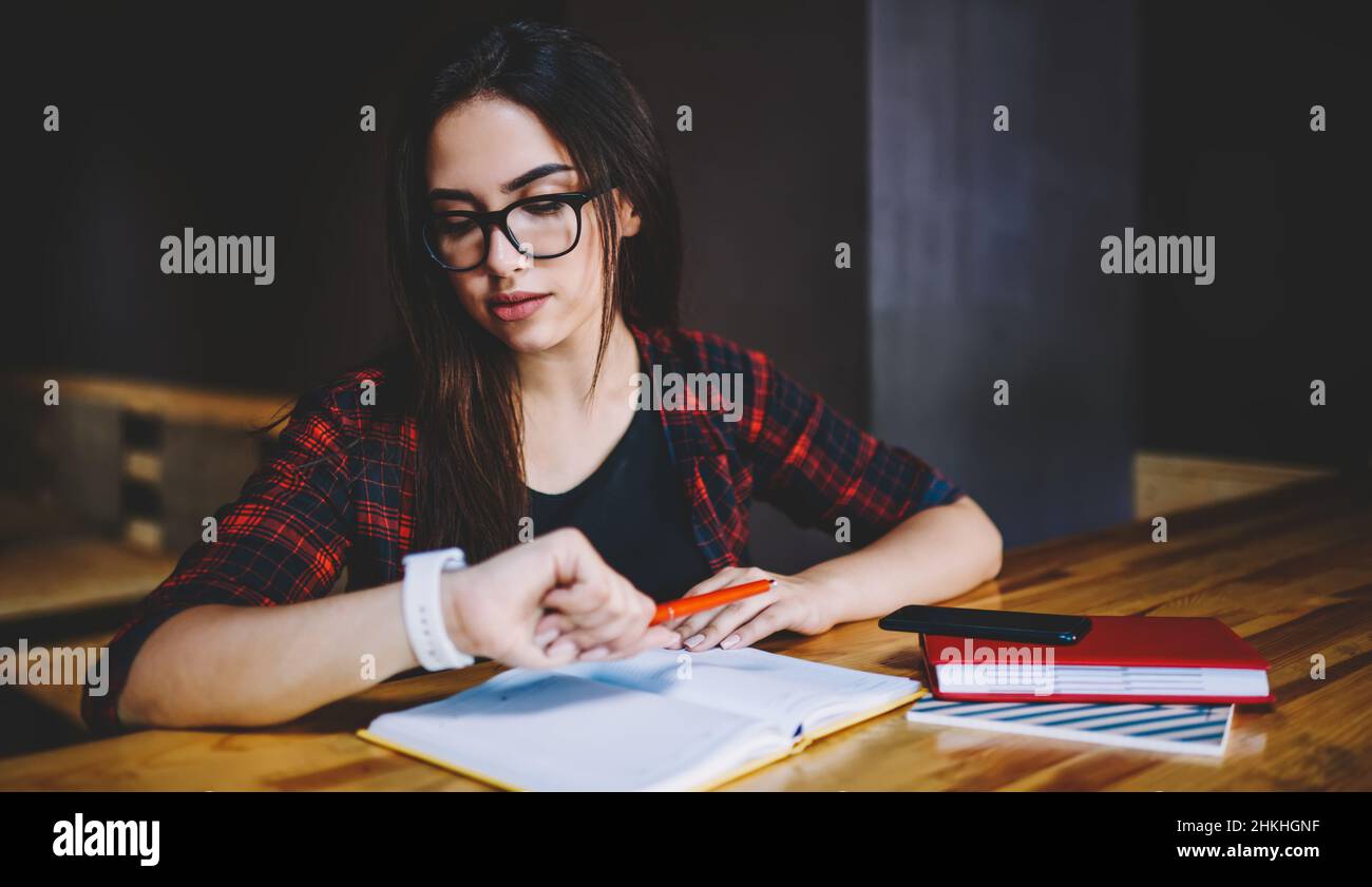 Focused female student in hi-res stock photography and images - Alamy