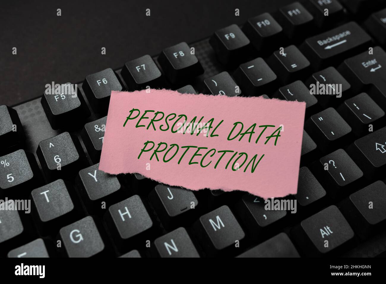 Conceptual caption Personal Data Protection. Business showcase ...