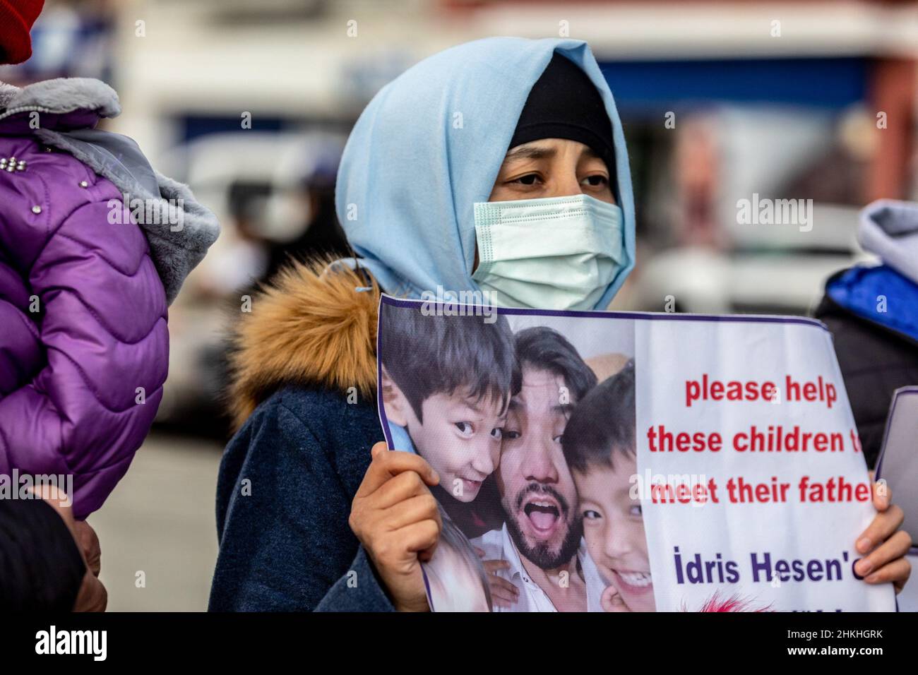 Istanbul, Turkey. 04th Feb, 2022. Zeynure Obul, wife of Idris Hasan who ...