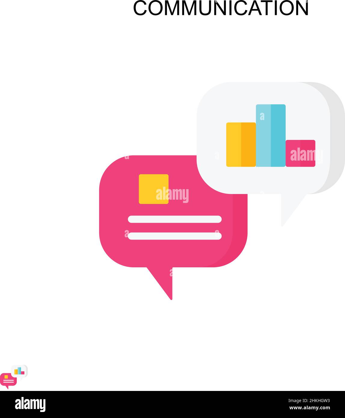 Communication Simple vector icon. Illustration symbol design template ...