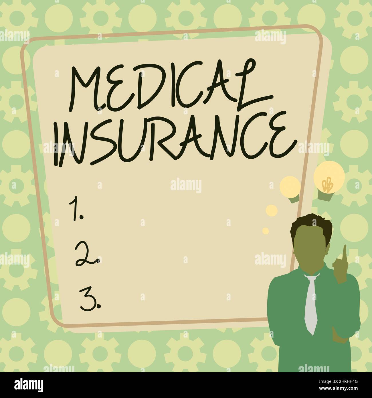 Conceptual display Medical Insurance. Business overview reimburse the ...