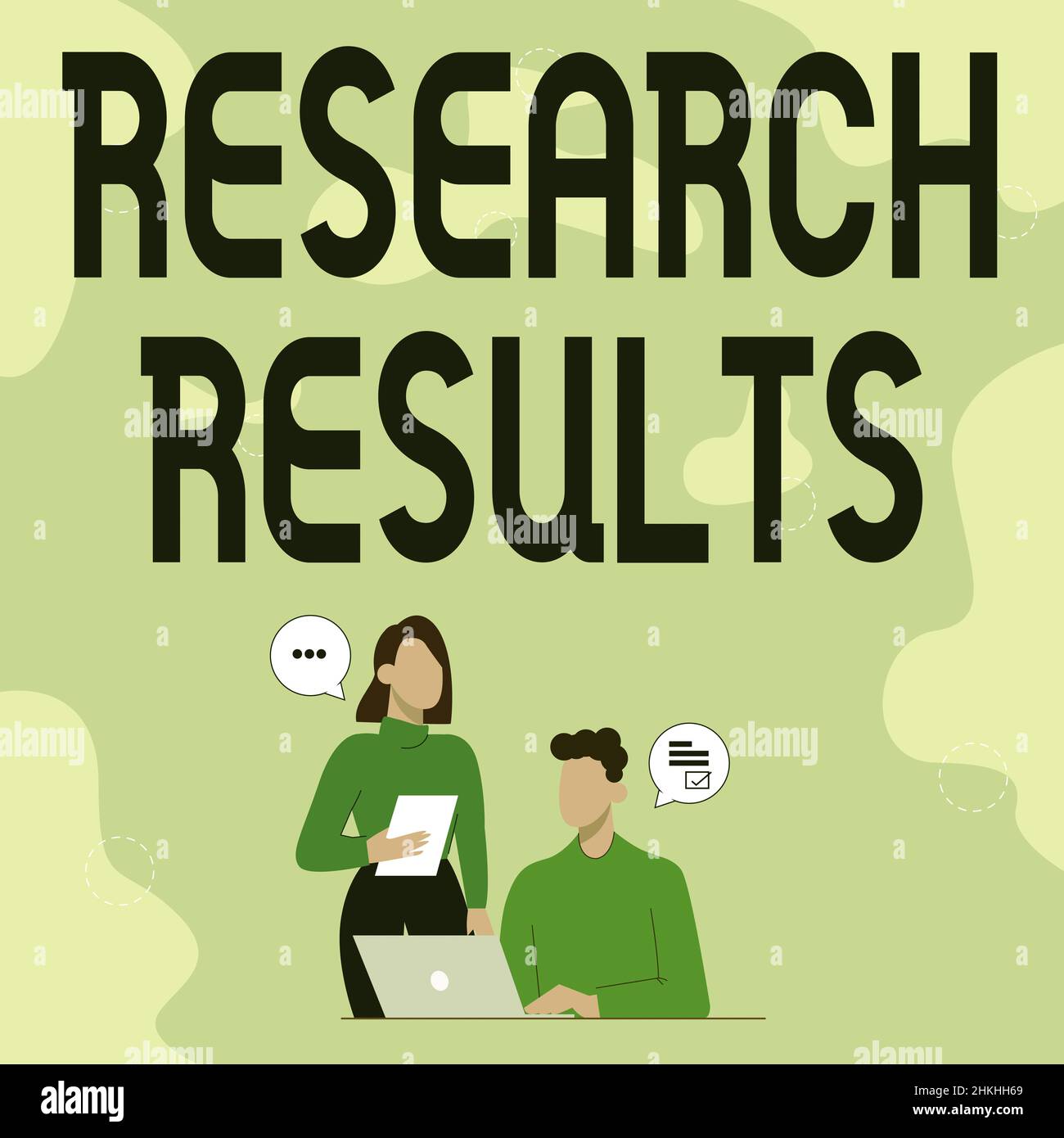 Handwriting text Research Results. Word Written on findings of the ...