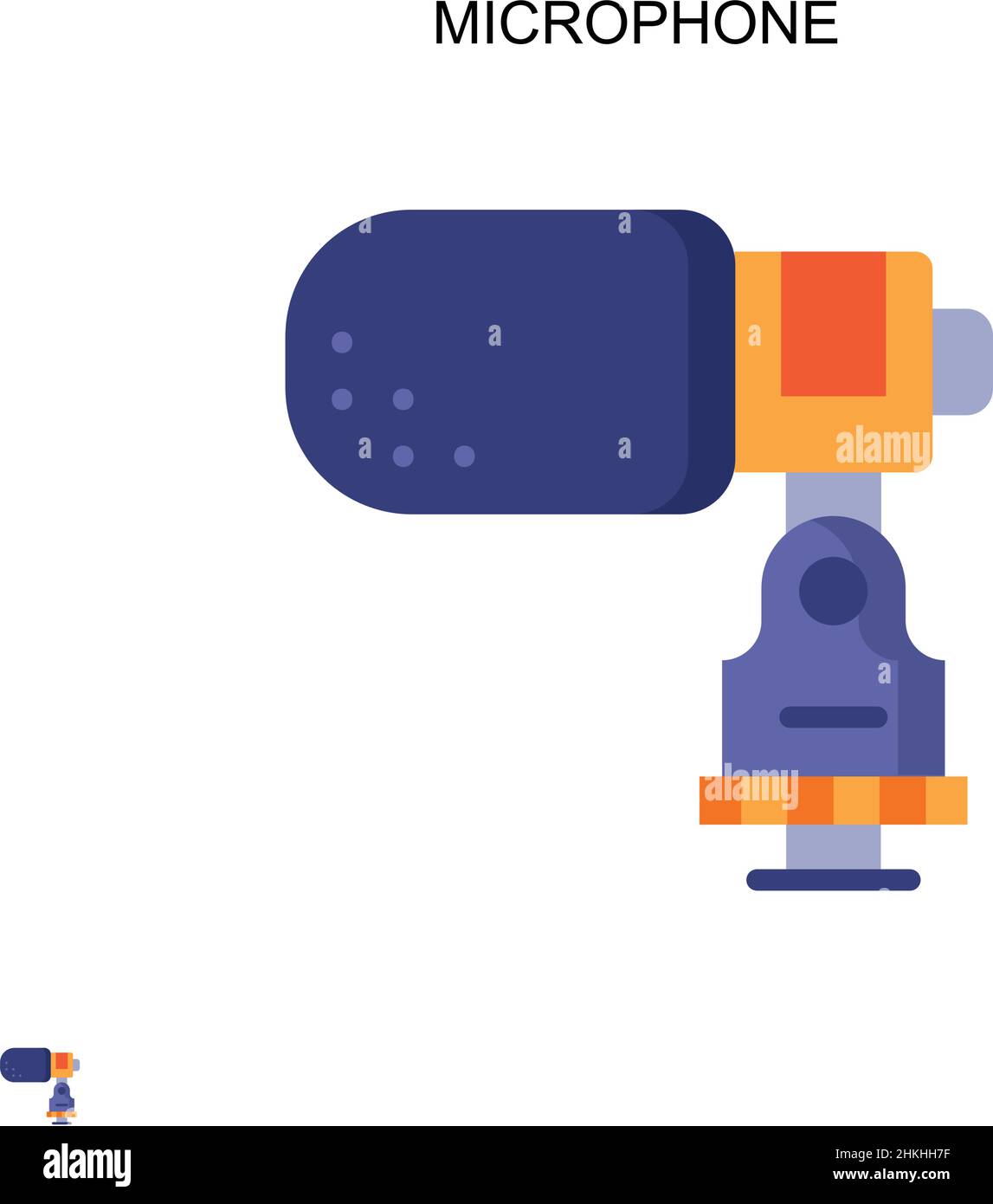 Microphone Simple vector icon. Illustration symbol design template for ...