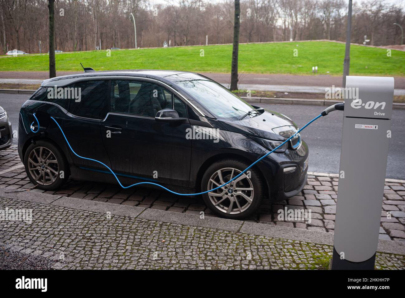 22.01.2022, Berlin, Germany, Europe - Electric vehicle (EV) by the ...