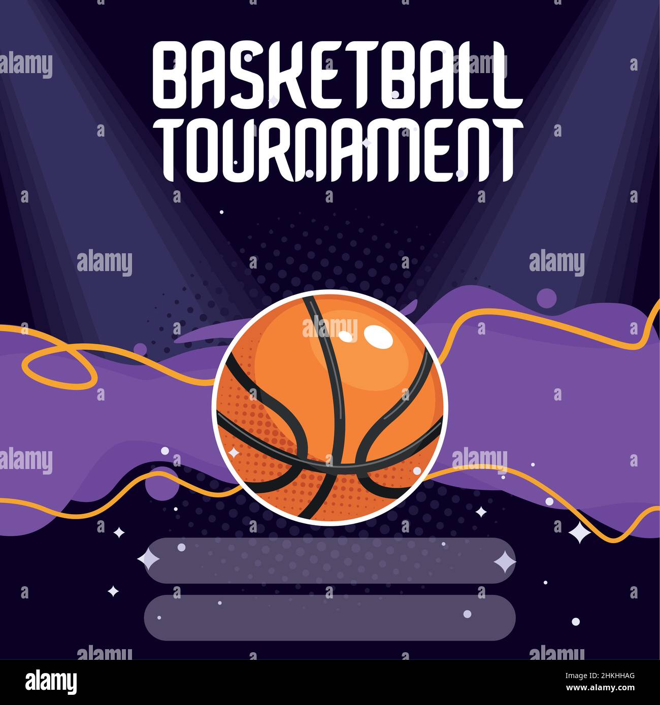 basketball tournament lettering with balloon Stock Vector Image & Art ...