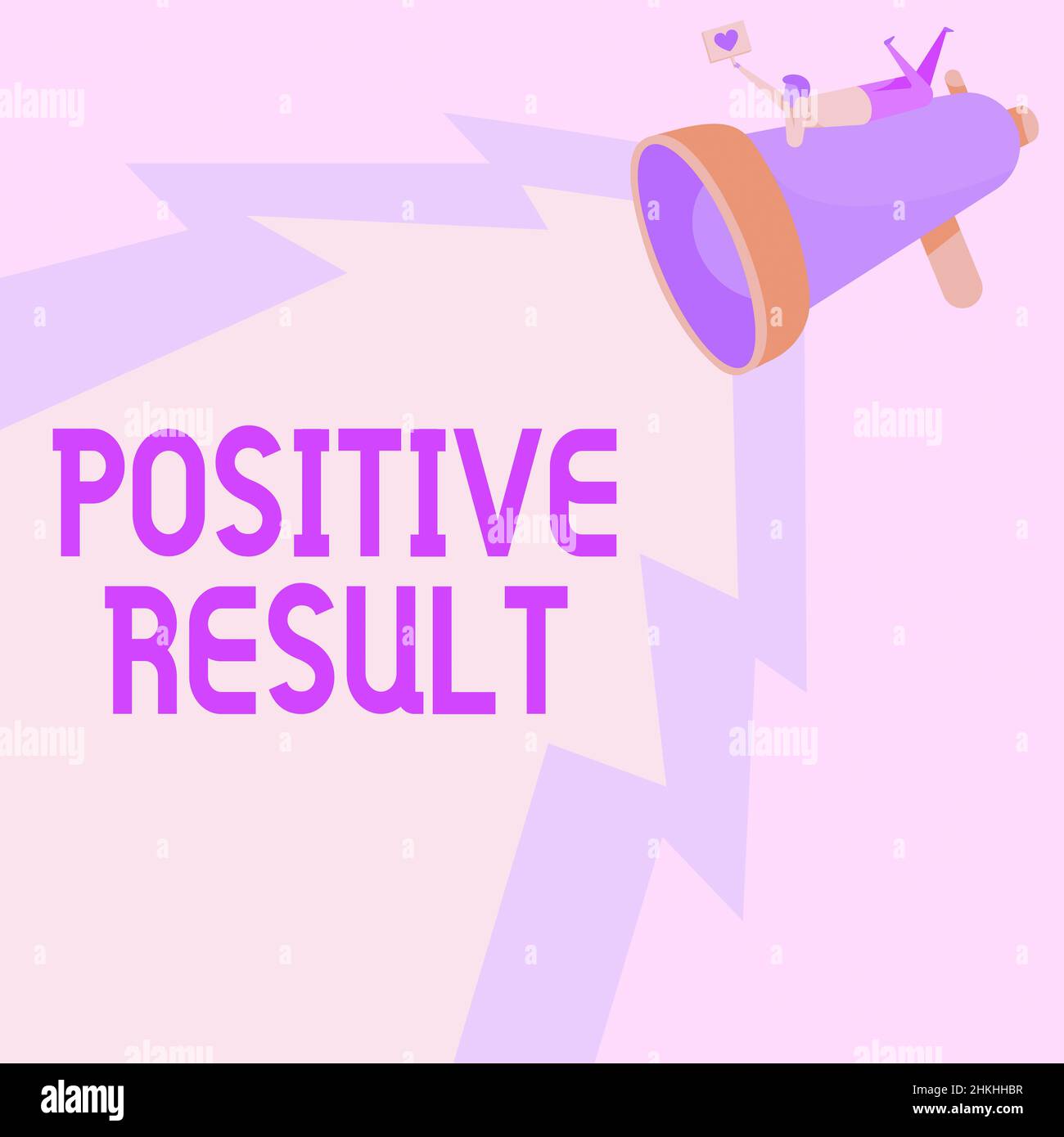 Sign displaying Positive Result. Word for shows that a person has the ...