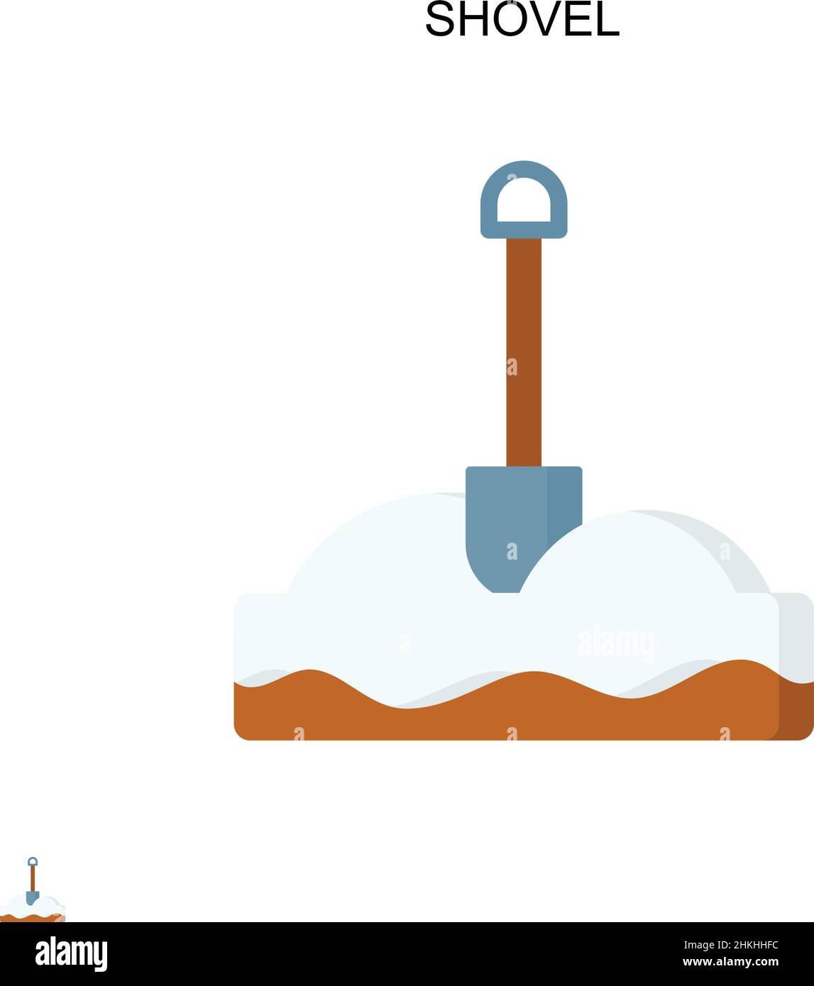 Shovel Simple vector icon. Illustration symbol design template for web ...