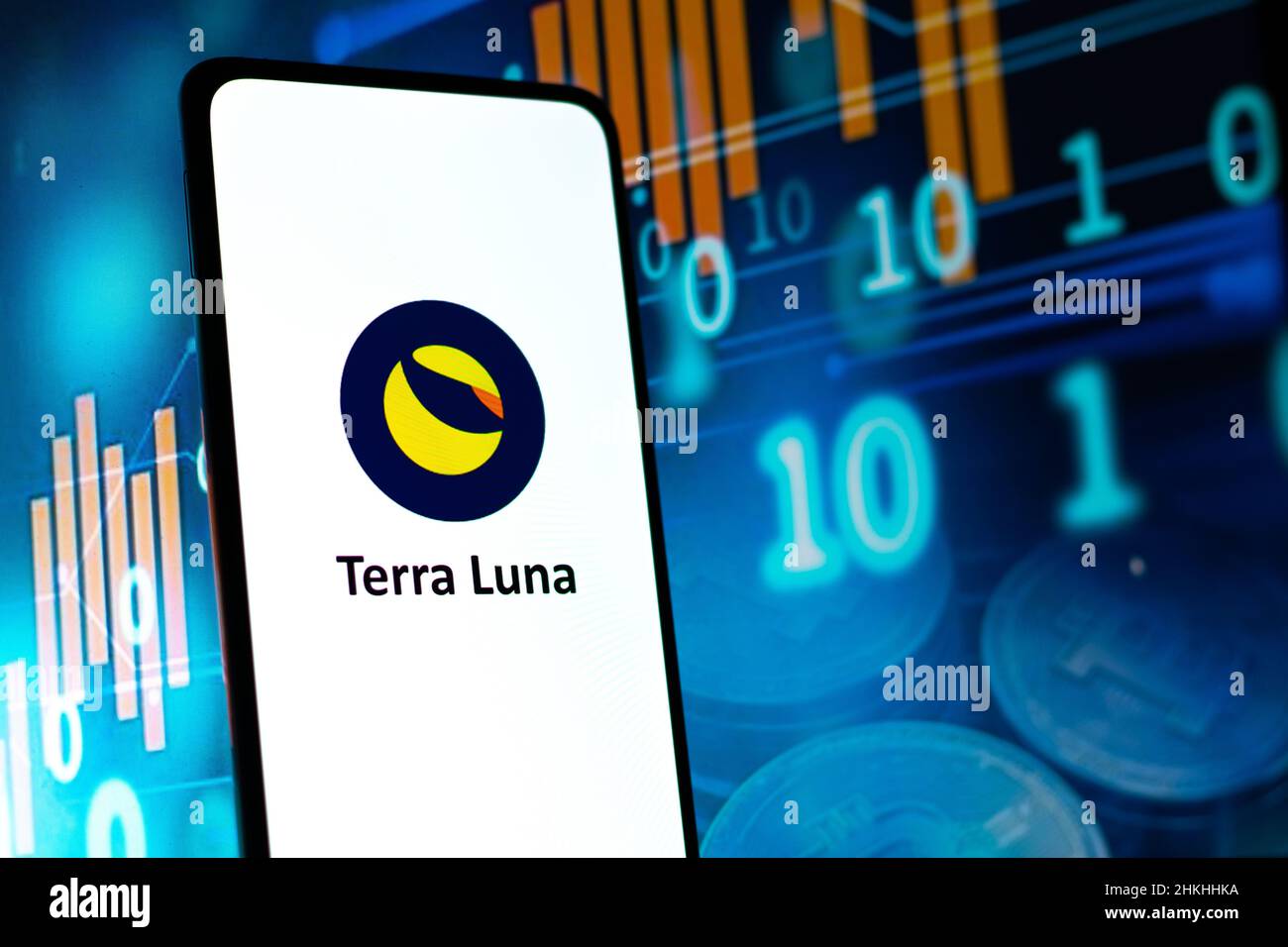 West Bangal, India - February 4, 2022 : Terra luna logo on phone screen ...