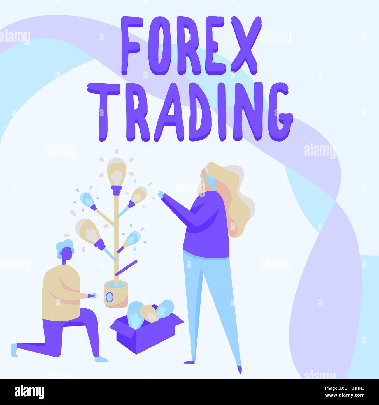 Conceptual display Forex Trading. Business approach exchange of ...