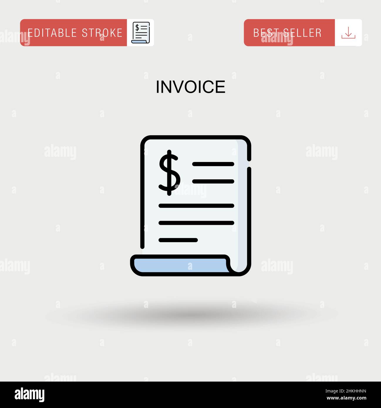 Invoice Simple vector icon Stock Vector Image & Art - Alamy