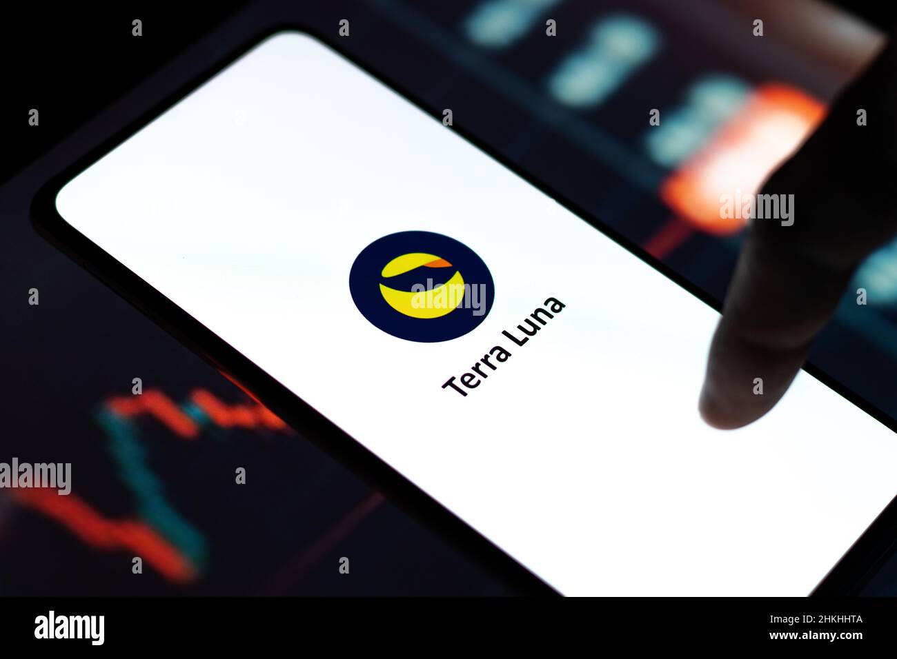 West Bangal, India - February 4, 2022 : Terra luna logo on phone screen ...