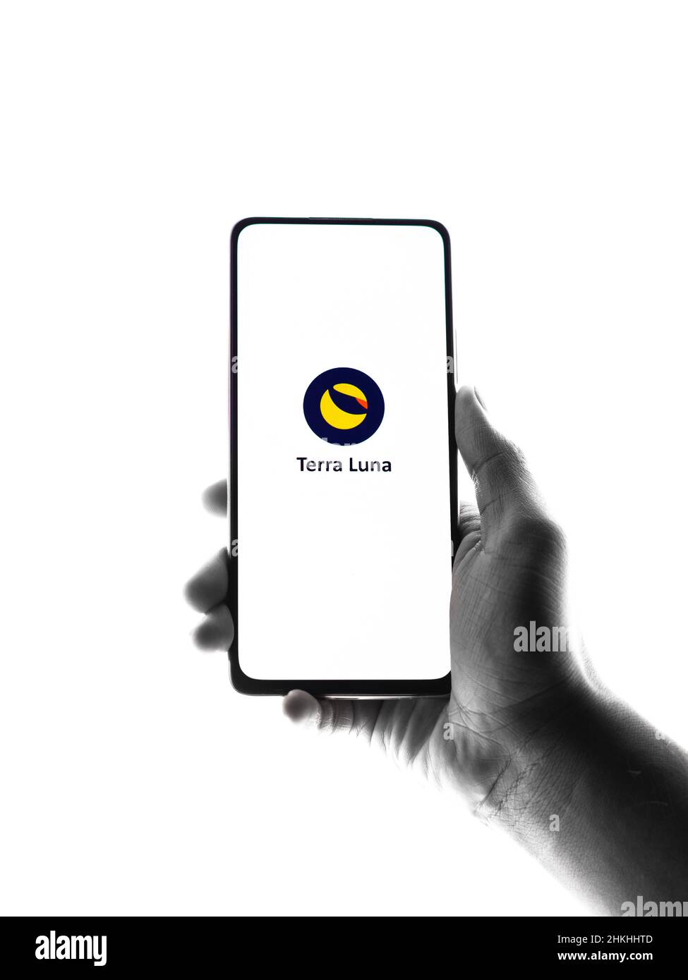 West Bangal, India - February 4, 2022 : Terra luna logo on phone screen ...