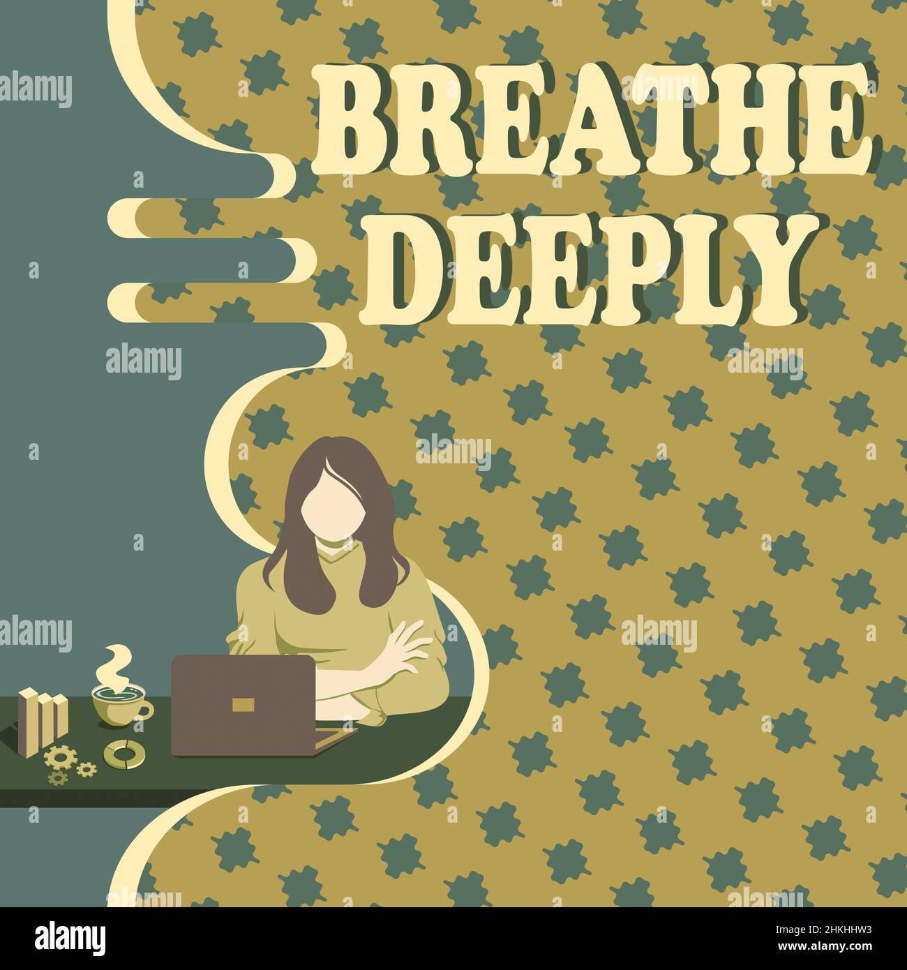Text sign showing Breathe Deeply. Internet Concept to take a large ...