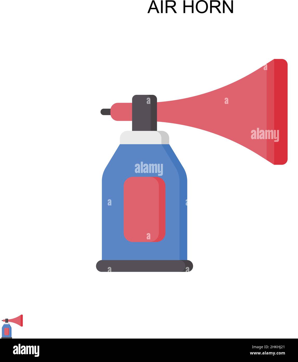 Air horn Simple vector icon. Illustration symbol design template for ...