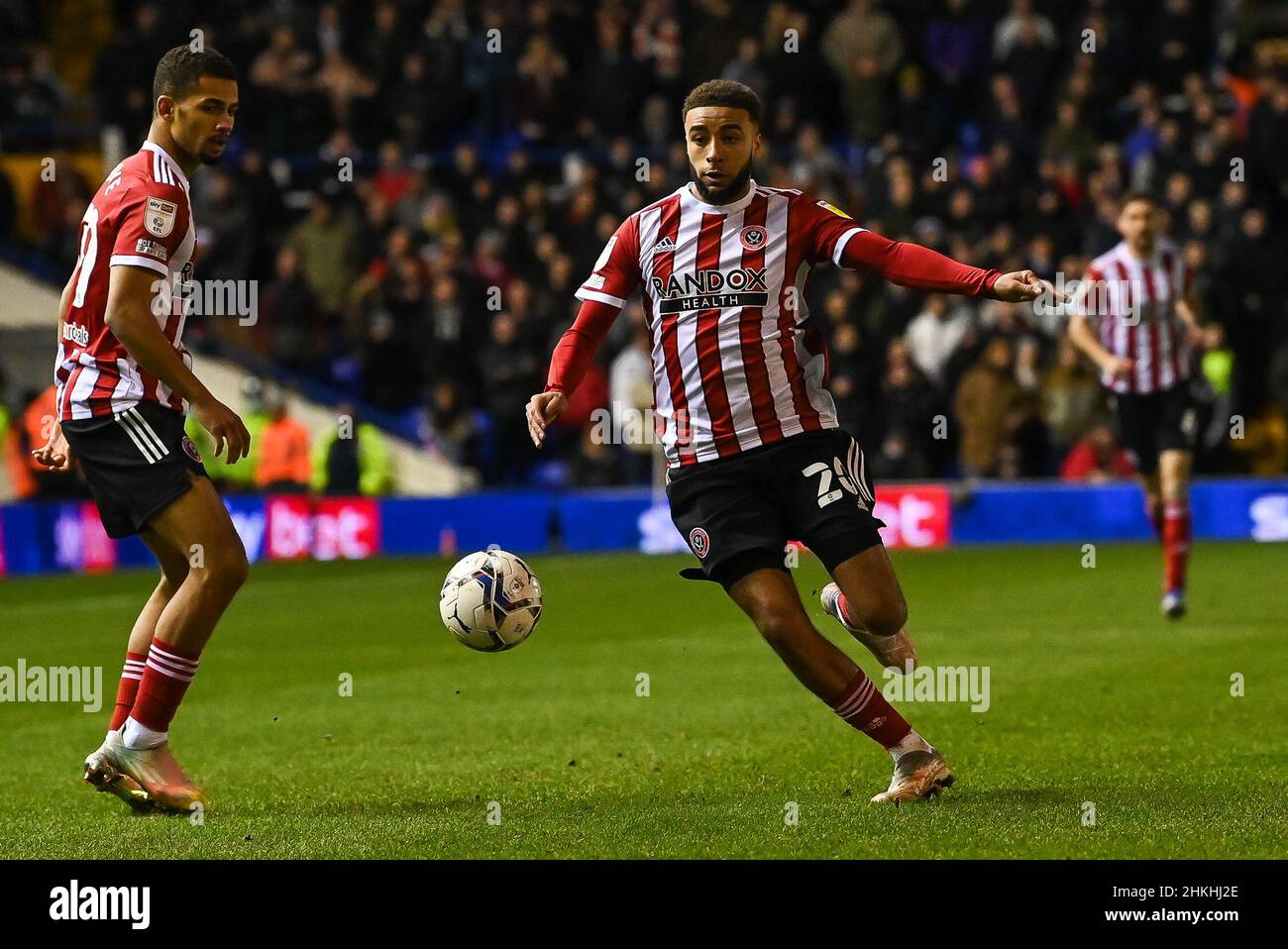 Birmingham, UK. 04th Feb, 2022. Jayden Bogle #20 of Sheffield United in ...