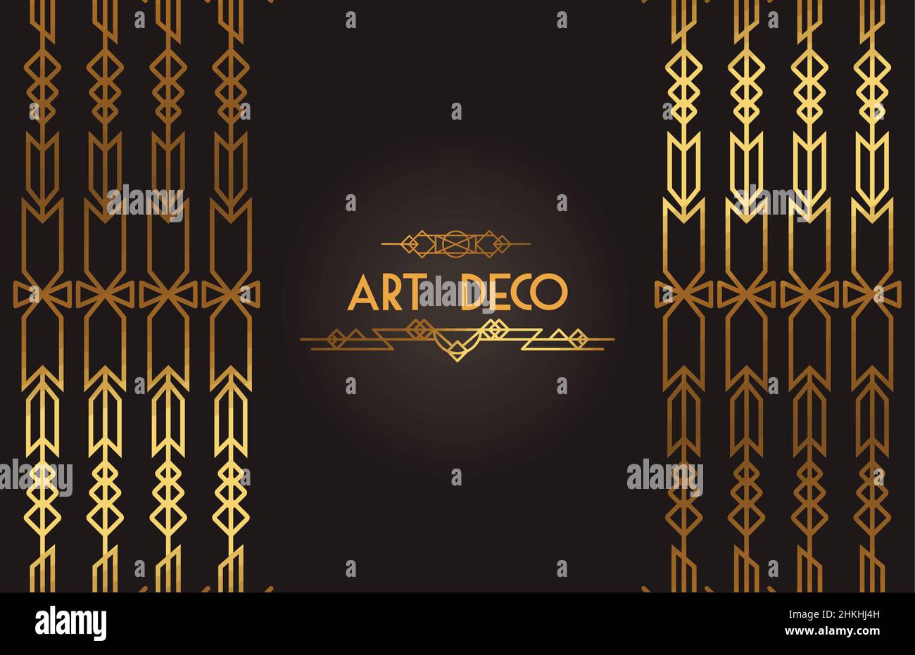 golden art deco lettering Stock Vector Image & Art - Alamy