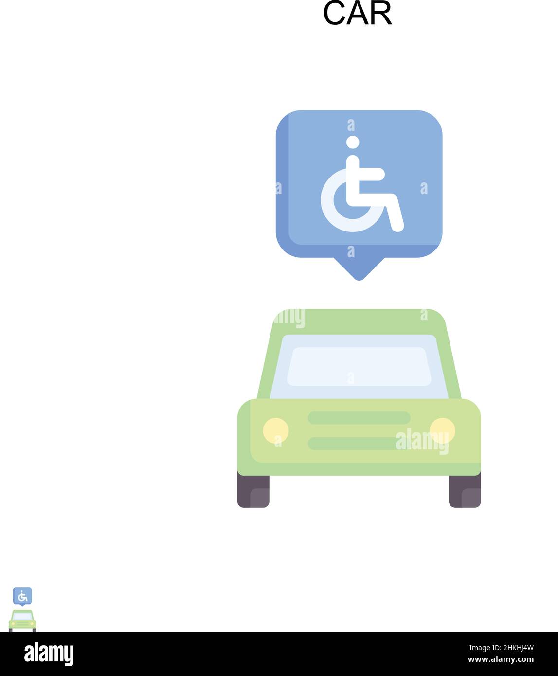 Car Simple vector icon. Illustration symbol design template for web ...