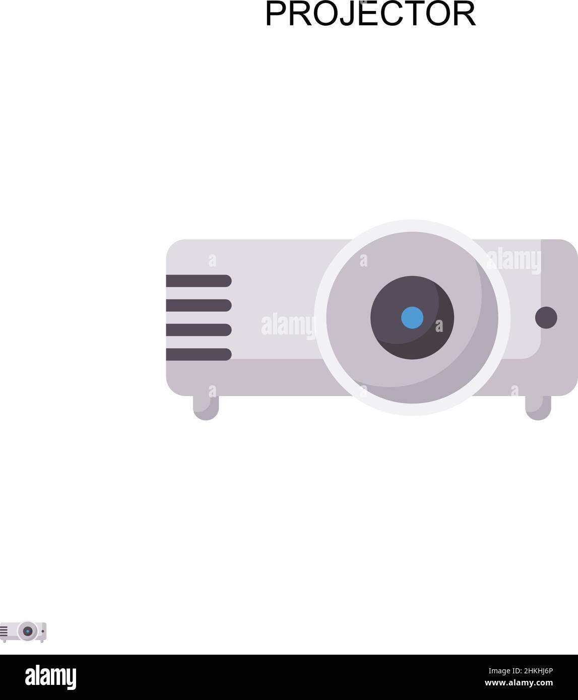 Projector Simple vector icon. Illustration symbol design template for ...