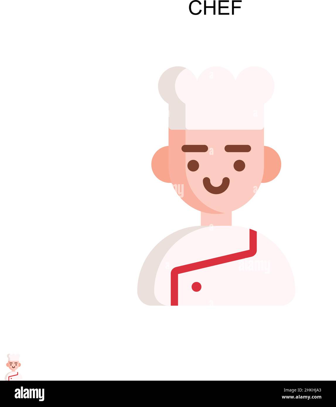 Chef Simple vector icon. Illustration symbol design template for web ...