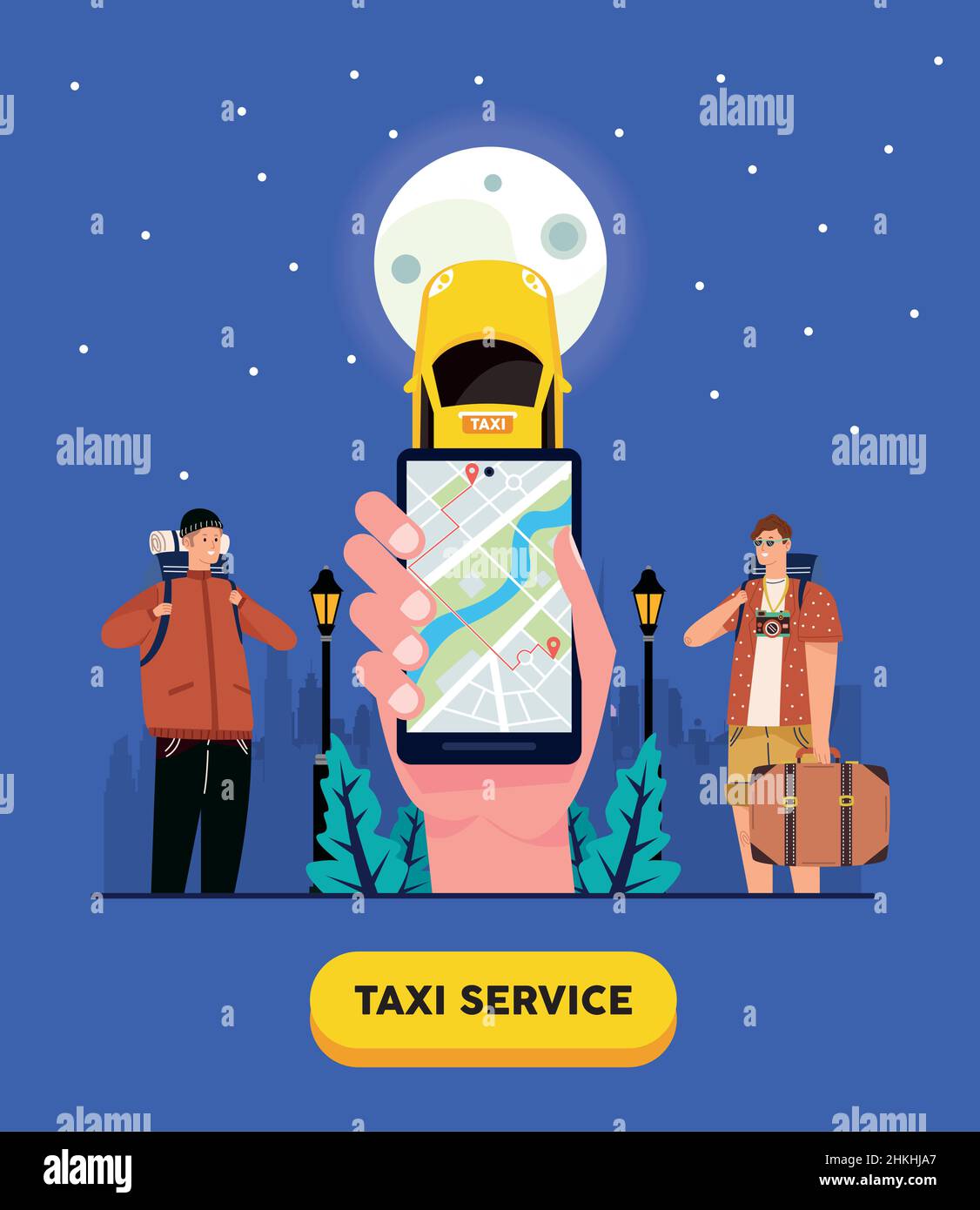 Tourists night Stock Vector Images - Alamy