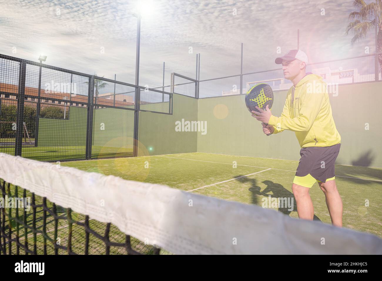 padel player training outdoors Stock Photo - Alamy
