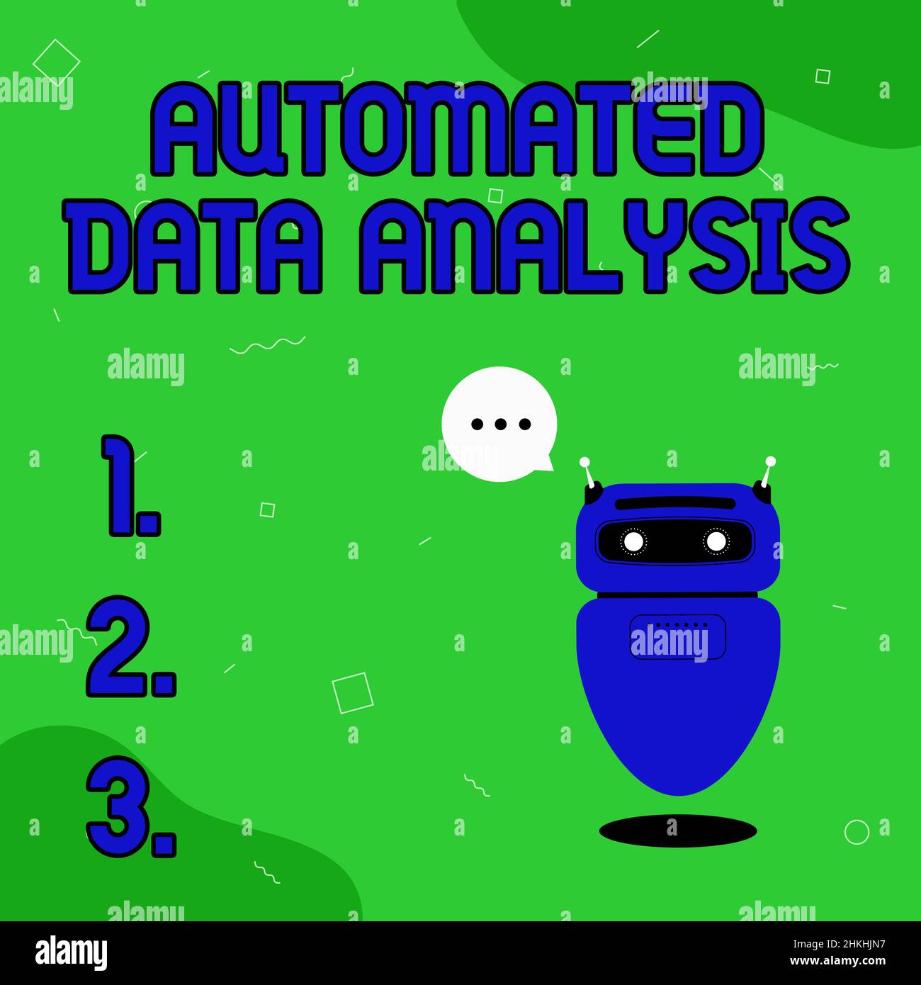 Conceptual display Automated Data Analysis. Word Written on automatic decision making based on ...